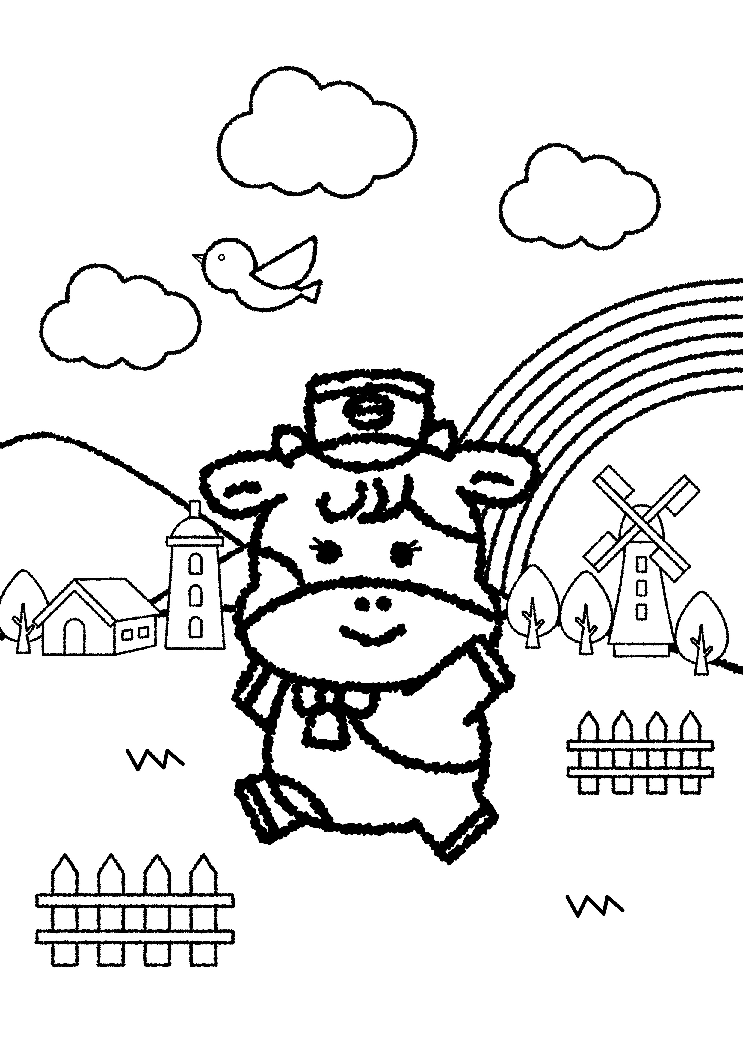 ぬりえ ｜ よつ葉乳業 みるる広報部